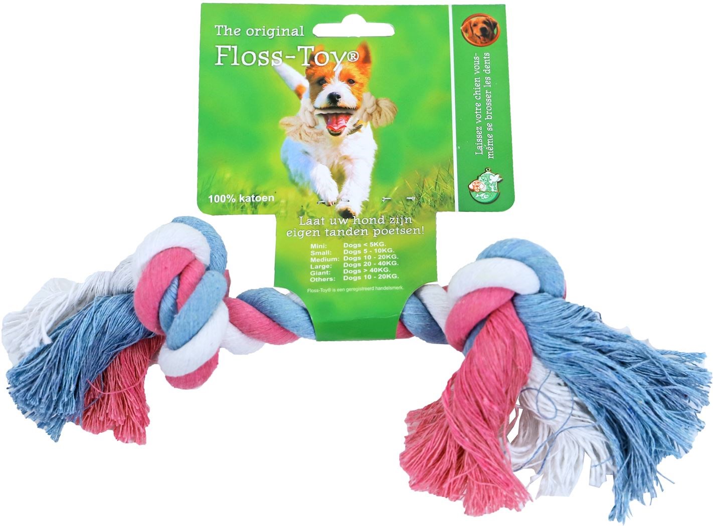 floss-toy blauw/roze/wit small - Tuincentrum Pelckmans