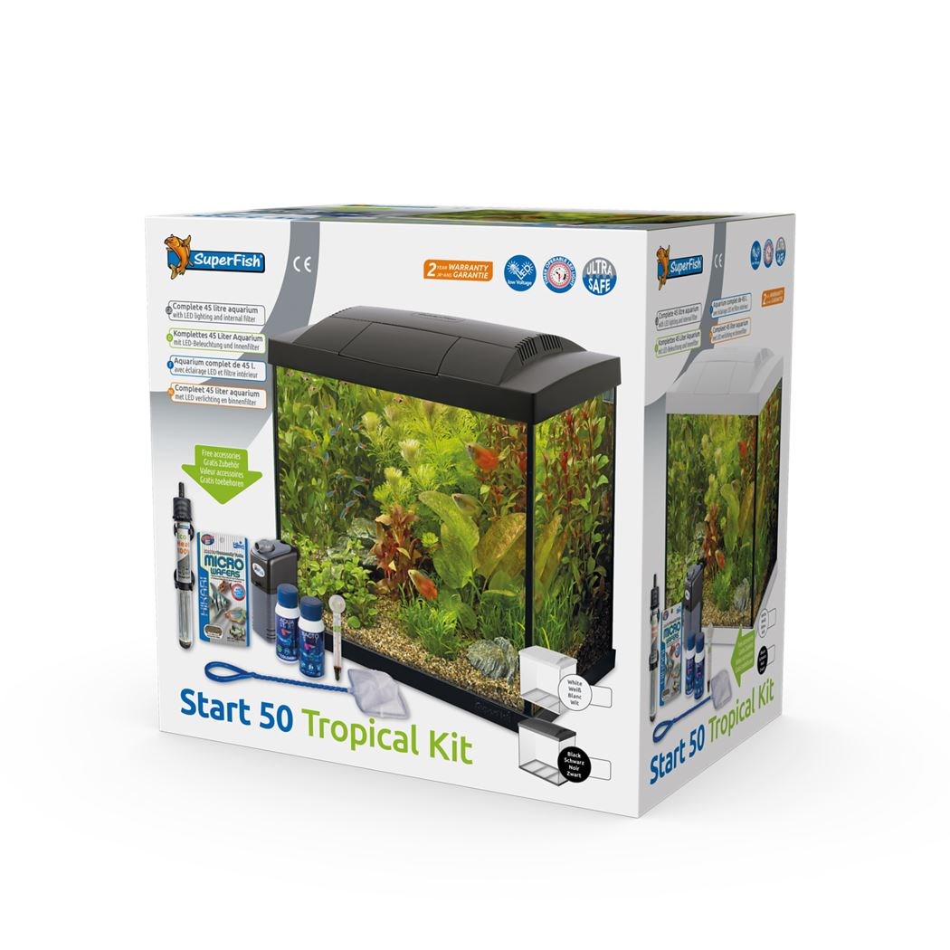 superfish aquarium start 50 led tropical kit zwart - Tuincentrum Pelckmans