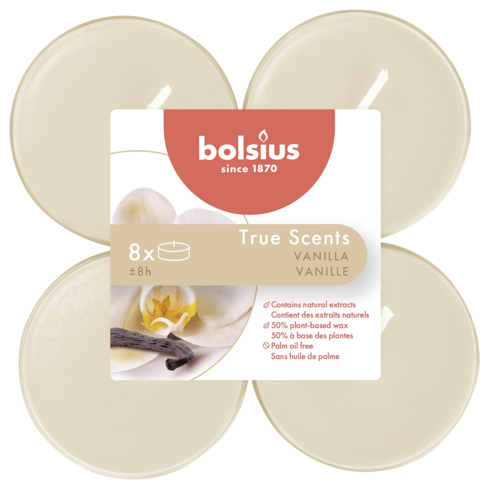 bolsius maxilichten clear cup true scents vanille (8sts) - Tuincentrum ...