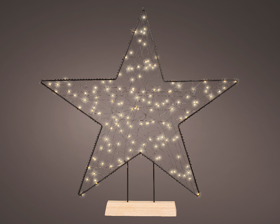 micro led frame light metaal star steady zwart/klassiek warm (b/o ...