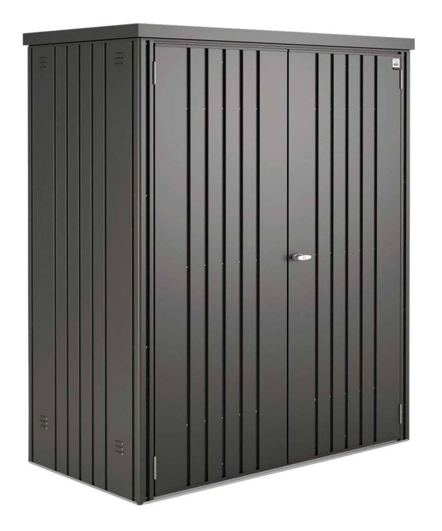 biohort tuinkast donkergrijs metallic 150 - Tuincentrum Pelckmans