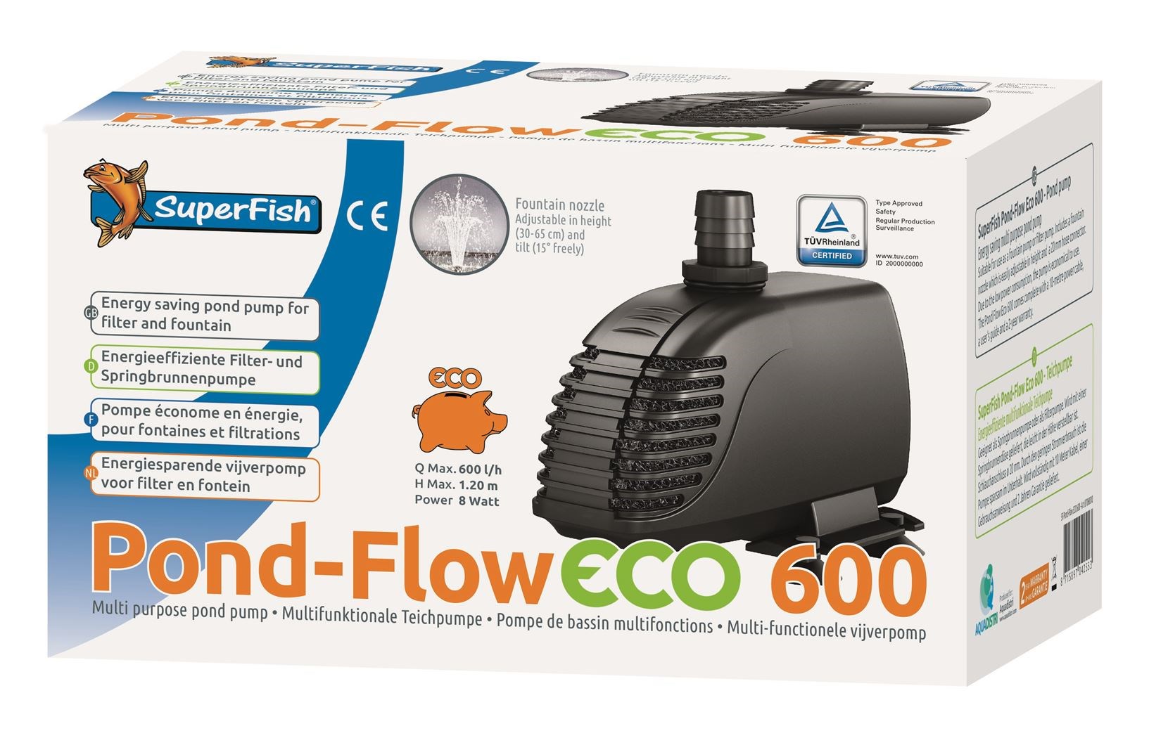 vijverpomp superfish pond flow eco 600 - Tuincentrum Pelckmans